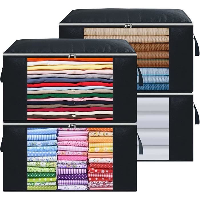 Nifogo Sac de Rangement Vetement Lot de 4, Boite housse rangement ...