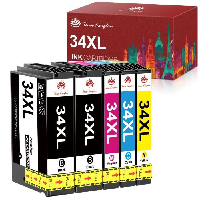 TONER KINGDOM 5 CARTOUCHE IMPRIMANTE 34XL Cartouches d’encre ...
