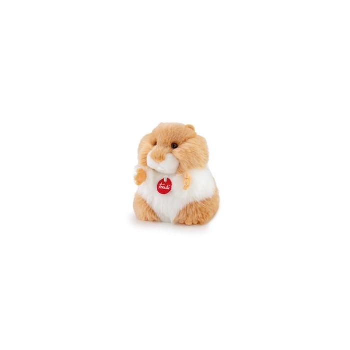 Peluche - TRUDI - Fluffy Hamster - Blanc et Marron Clair - 16X20X20cm ...