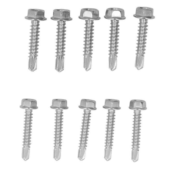 Zerone vis à tête hexagonale 100 pièces vis à rondelle hexagonale assortiment de vis ...