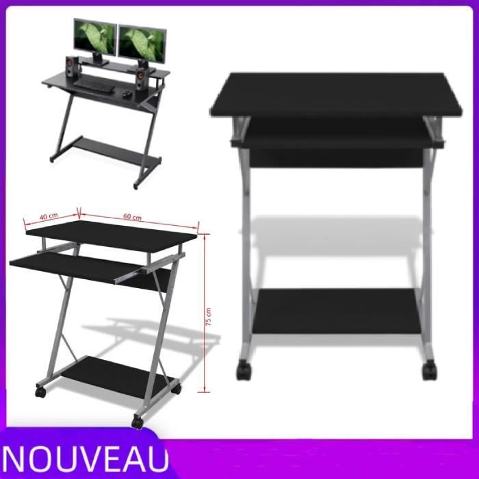 YESM Conception simple Bureau d'ordinateur compact avec plateau à ...