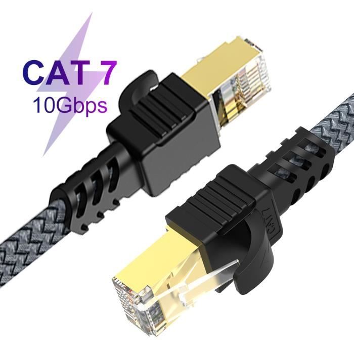 Cat7 Ethernet Cable-15m -Câble Ethernet Cat7 Lan UTP RJ45 pour raccordement réseau,10m-15m,pour ...