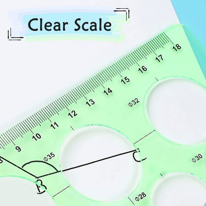 4 Pcs Cercle Pochoir Cercle Gabarit 4 Couleurs Plastique Gabarit Dessin ...