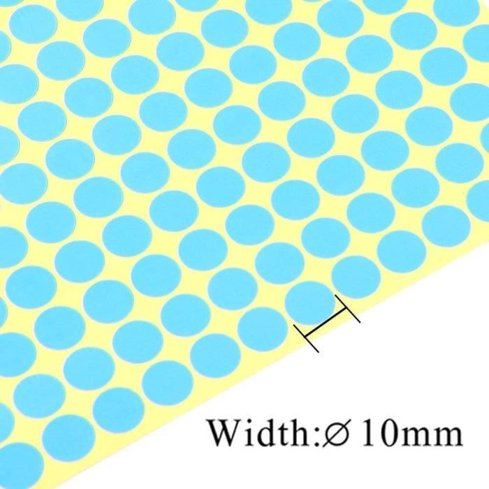 Gommettes Autocollantes Rondes,10Mm Couleur Codage Étiquettes 2475 Auto ...