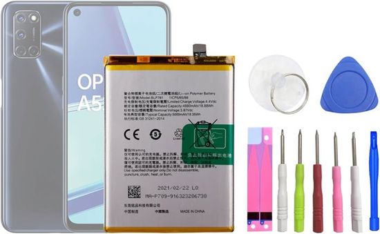 Batterie de rechange BLP781 compatible avec Oppo A52 A72 A92 2020 ...