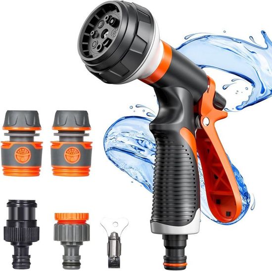 Pistolet Arrosage, Embout Tuyau Jardin, Pistolet Arrosoir Haute ...
