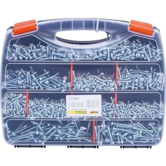 Vis à tôle autoperceuse FIX PRO - Coffret valise 1770 vis tête ...