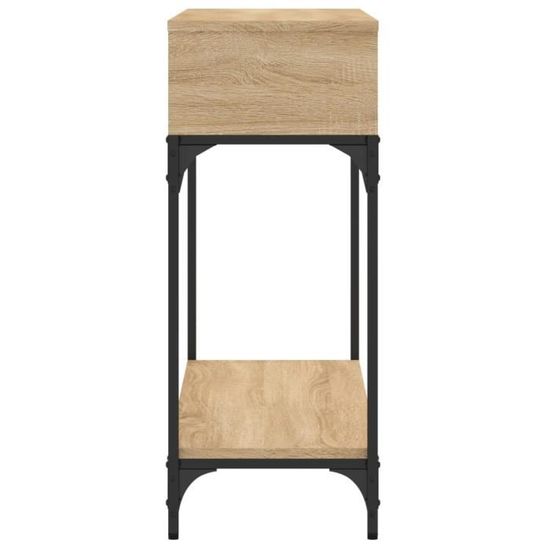 Zerodis Table console chêne sonoma 100x30,5x75 cm bois d'ingénierie ...