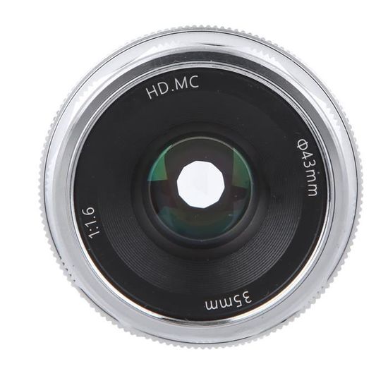 Objectif 35 mm f1.6 Lentille de caméra sans miroir 35 mm F1.6 M4 / 3 ...