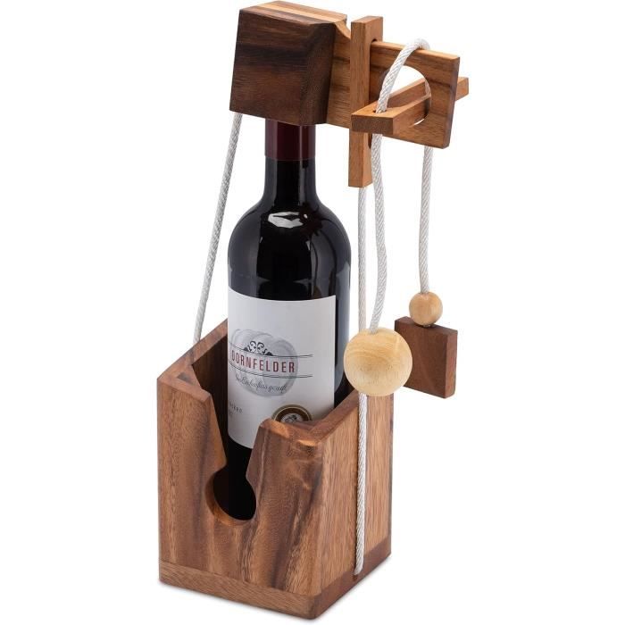 Coffre-Fort pour Bouteilles Puzzle à Cordes - Jeu de réflexion - Jeu d'énigmes - Jeu de Patience ...