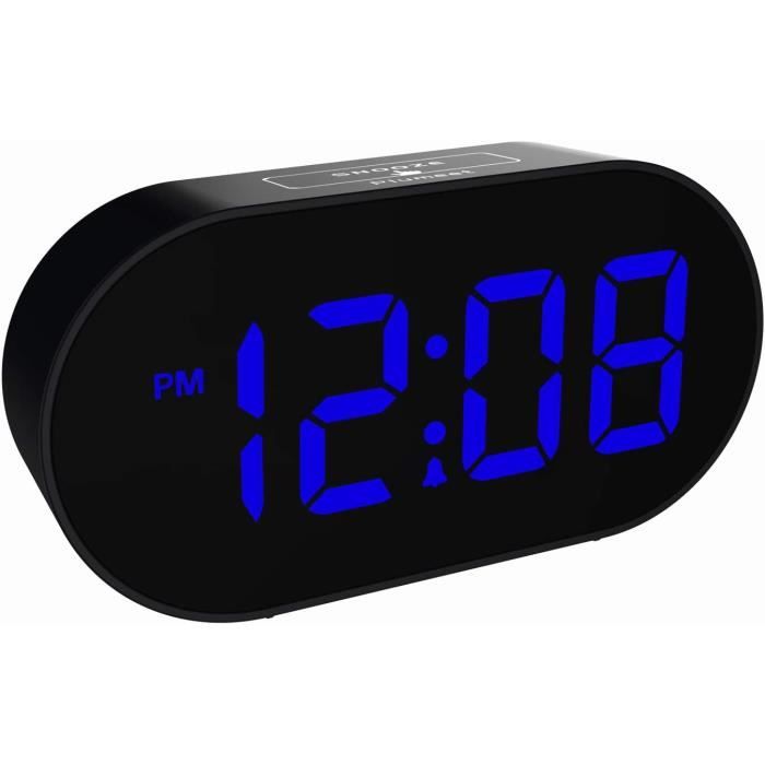 Réveil numériqueLED Alarme avec variateur et Volume de en OptionGrande ...
