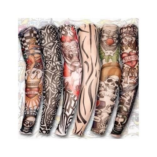 XX 6 Styles Faux Bras Manchons Tatouages, En Nylon, Costume, Stretch ...