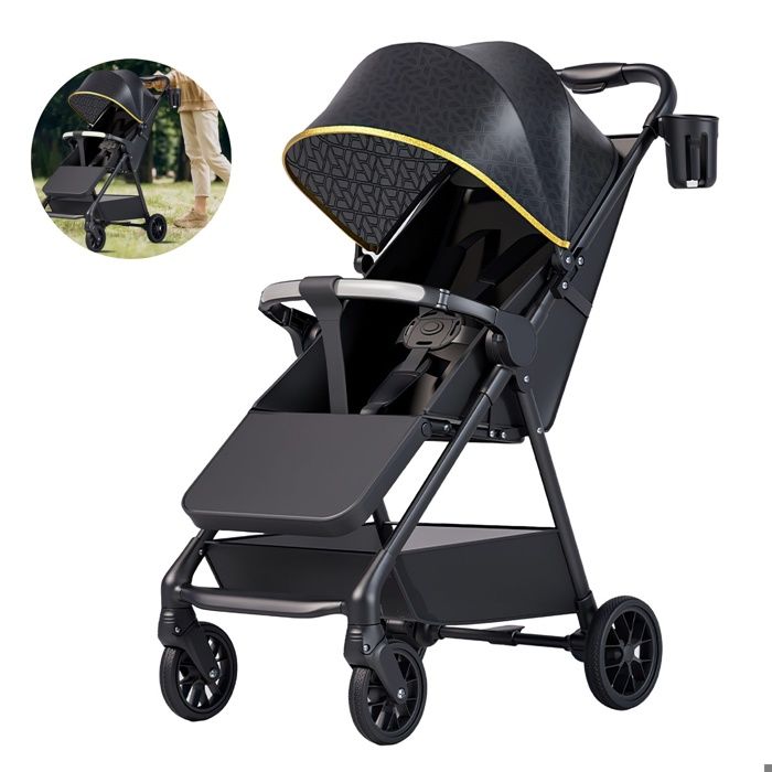 Poussette compacte pliable pour bébé, poussette de voyage légère avec ...