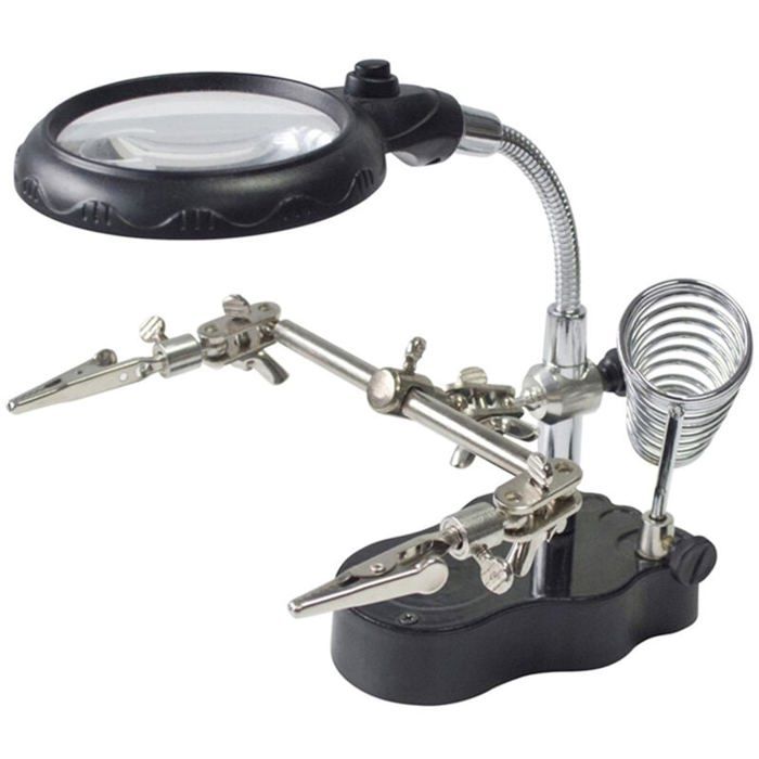 Loupe LED avec lumière sur support, bras de serrage pour la fabrication ...
