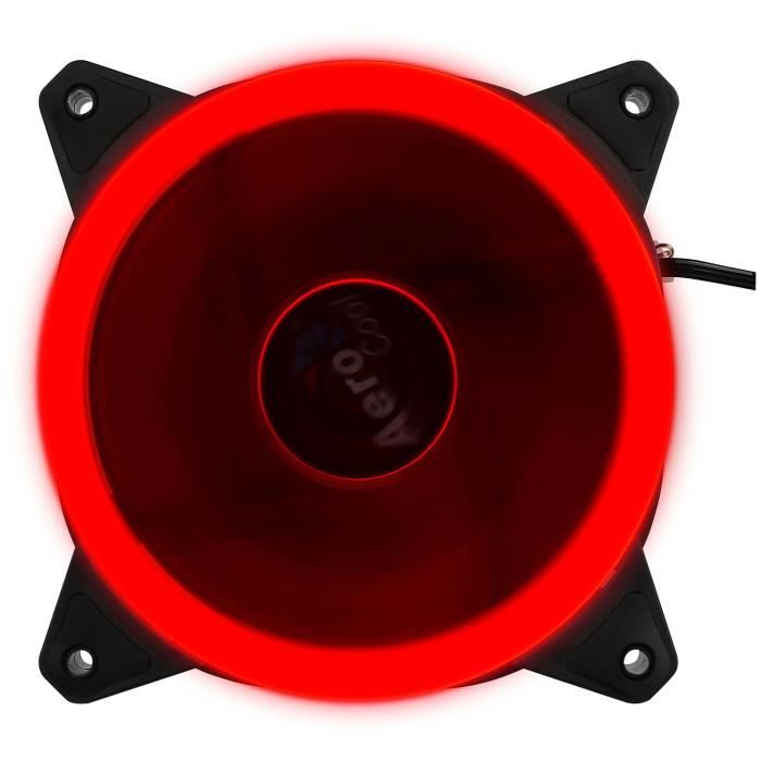 Aerocool Rev Red, Boitier PC, Ventilateur, 12 cm, 1200 tr-min, 15,1 dB ...