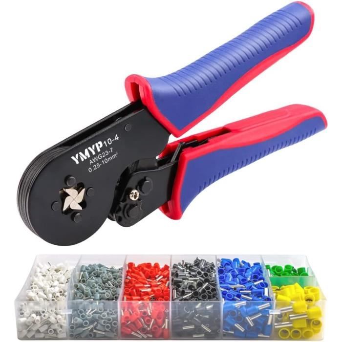 Pince à Sertir Cosse Electrique 1900pcs Ferrule Énsemble de 7 Sortes de ...