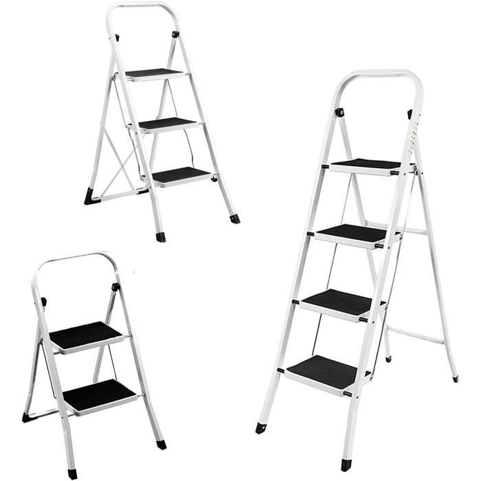 Escabeau en acier léger à 3 marches au choix - Échelle de peintre ...