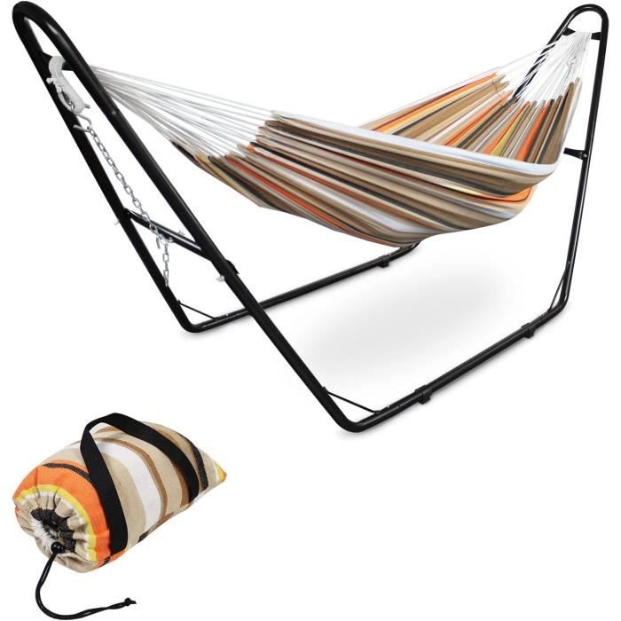 Hamac sur Pied, Hamac 2 Places avec Support, Ajustable Hauteur Support ...