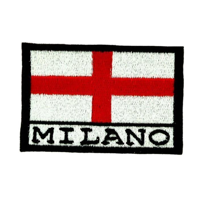 Patch ecusson thermocollant drapeau milan milano - Cdiscount Beaux-Arts ...