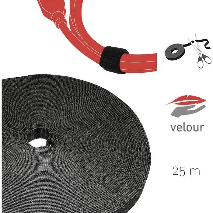 Bande velcro - LTC - ROLL - Noir - Vendu à l'unité - Cdiscount Bricolage