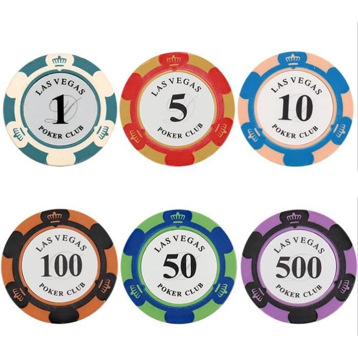 Jetons De Poker De 50 Pièces, Jetons De Jeu De Casino, Jetons De Jeu De ...