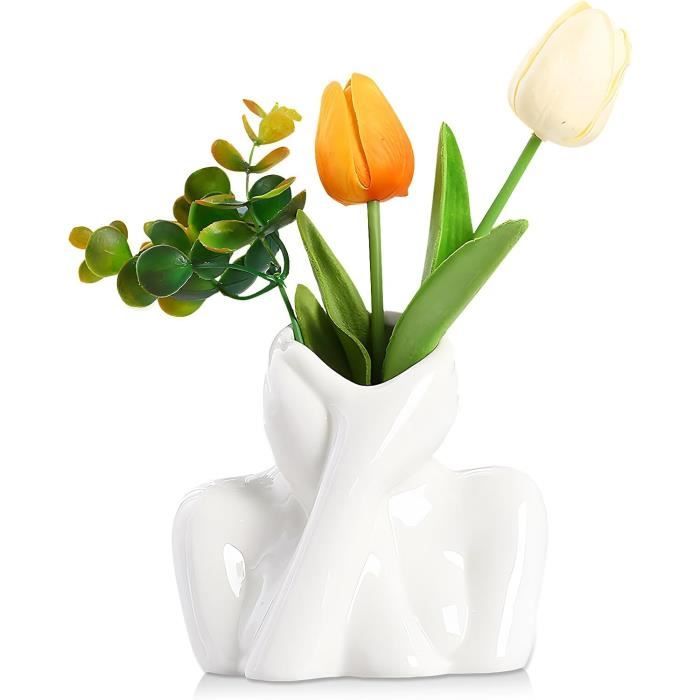 Vase Visage: Cache Pot Visage Demi Vase Décoratif Esthétique Pour ...