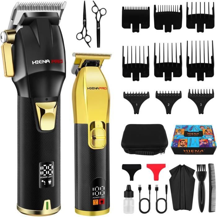 Tondeuse à cheveux professionnelle pour homme, kit barber pour coupe de ...