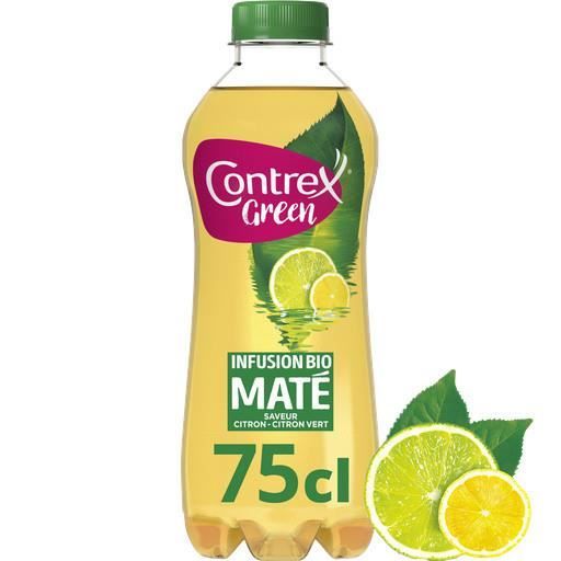 LOT DE 8 - CONTREX Green Bio - Infusion Maté Saveur Citron - Citron ...