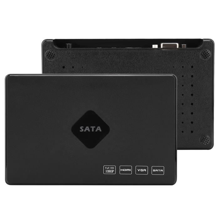 Fdit lecteur de disque dur Mini Full HD 1080P 2,5 pouces SATA HDD ...