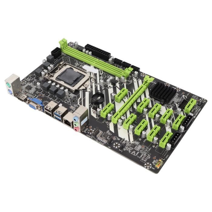 HURRISE carte mère PC Carte mère minière Gigabit LAN 2 canaux DDR4 3 ...