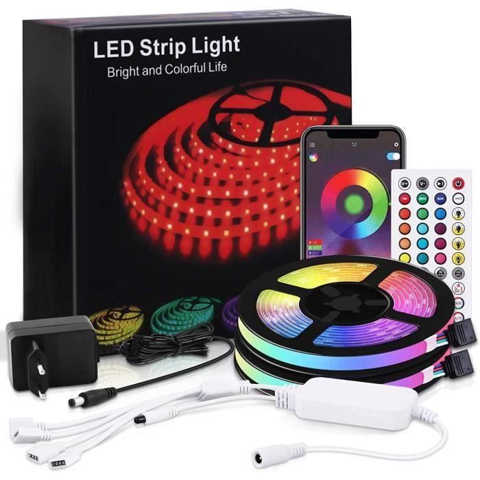 Perfect-BANDE LED x RGB Ruban Led 20m RGB LED Light Chain avec ...