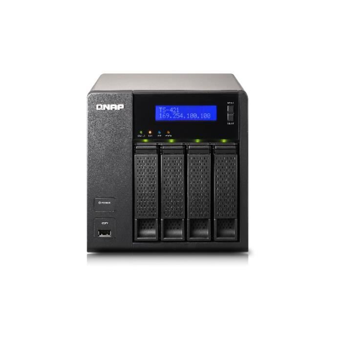QNAP TS-421, 24000 Go, Disque dur, Disque dur, SSD, Série ATA II, 6000 ...
