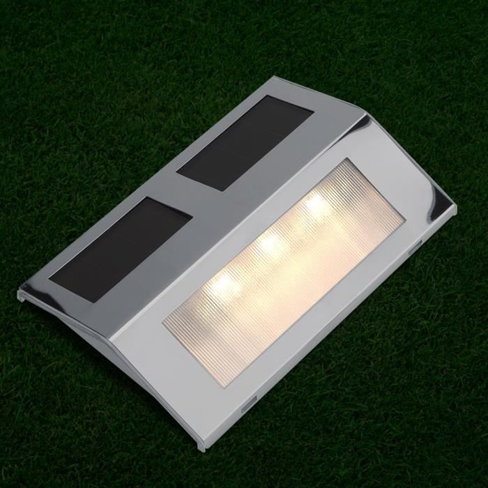 L'escalier solaire 3LED allume la lampe de balcon lampe de mur ...