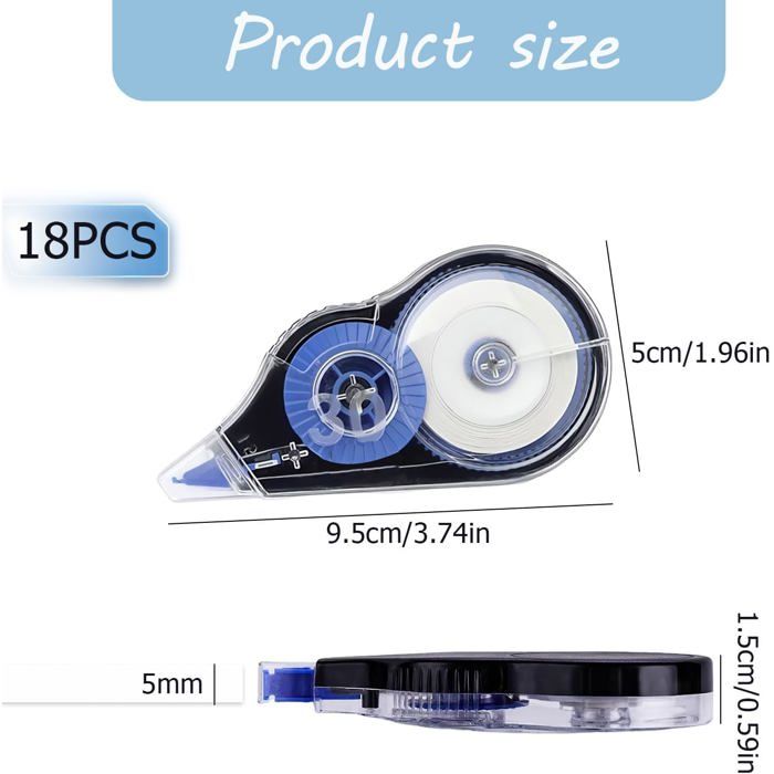 18 pcs Blanco Correcteur 30m*5mm Souris Correcteur Blanc avec Capuchon ...