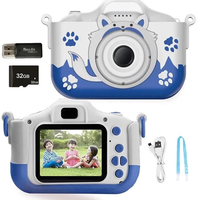 Carte bleue 32G TF - Caméra numérique de dessin animé pour enfants ...