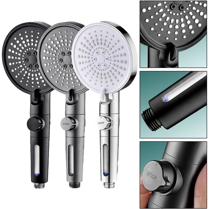 Pommeau De Douche À 6 Réglages Haute Pression Avec Grand Panneau Pour