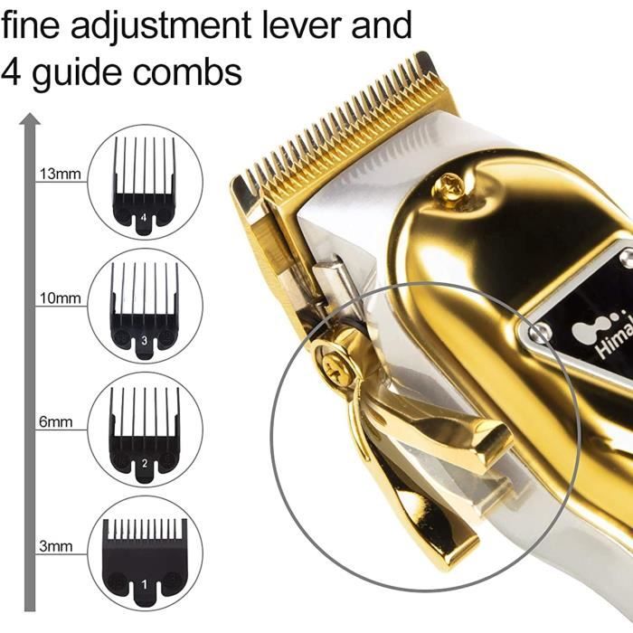 Usb Tondeuse Cheveux Hommes, Professionnelle Tondeuse À Cheveux Barbe Avec 4 Peigne De Guidage ...