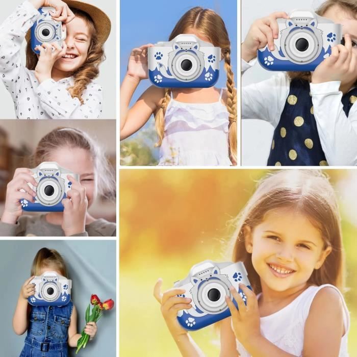 Carte bleue 32G TF - Caméra numérique de dessin animé pour enfants ...