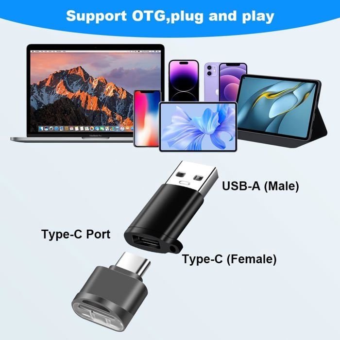 Micro SD Card Reader,USB C Memory Card Reader Adapter with USB C to USB ...
