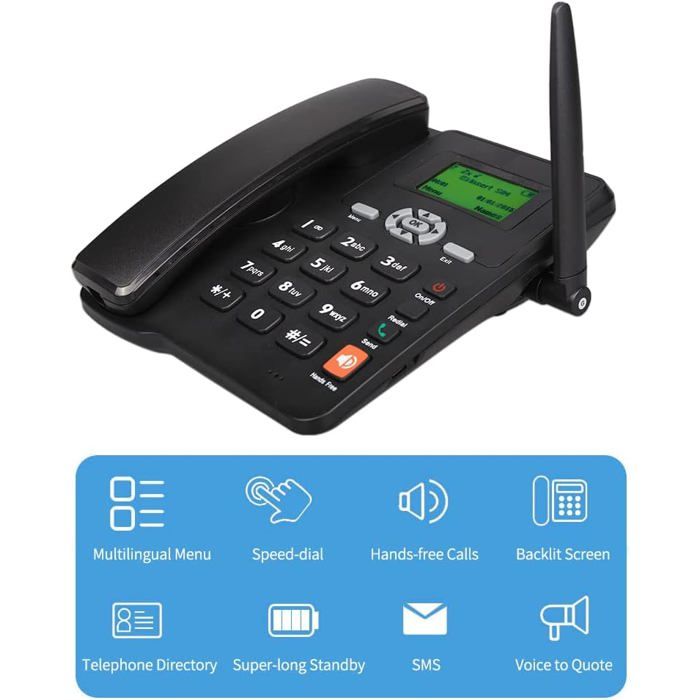Téléphone fixe sans fil - SUTEO - Double carte SIM - GSM 850/900/1800 ...