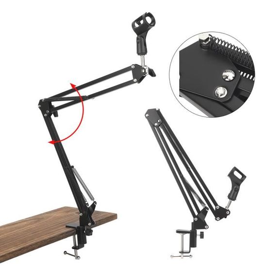 Akozon perche de suspension de microphone Support de bras de suspension ...