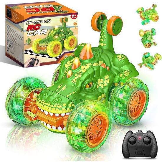 Dinosaure Voiture Télécommandée Enfant, 2.4GHz Cascades rotatives à 360 ...