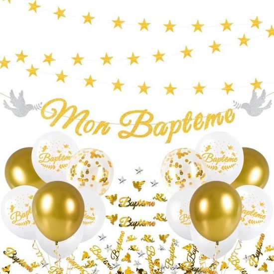 Decoration Bapteme Garcon Decoration Bapteme Fille, Mon Baptême Ballon ...