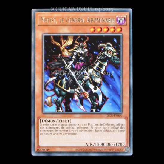 Carte YU-GI-OH DCR-FR066 Mefist, le Général Abominable - Cdiscount Jeux ...