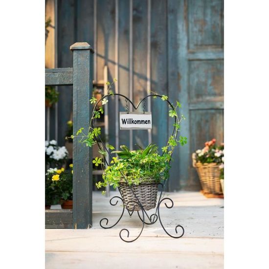 Planteur "Bienvenue", plantes, fleurs, jardin, terrasse, décoratif ...