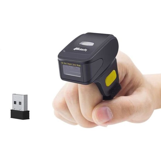Alacrity Lecteur de codes-barres portable 2D sans fil avec anneau pour ...