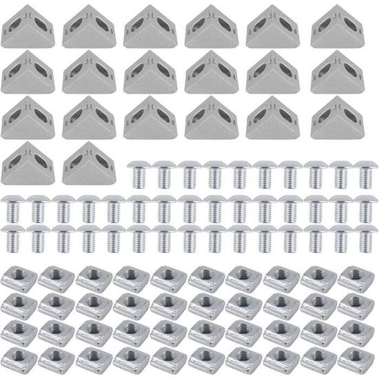 Lot 20 Supports D angle Fixation À Angle Droit 40 Pièces X 10 Mm ...