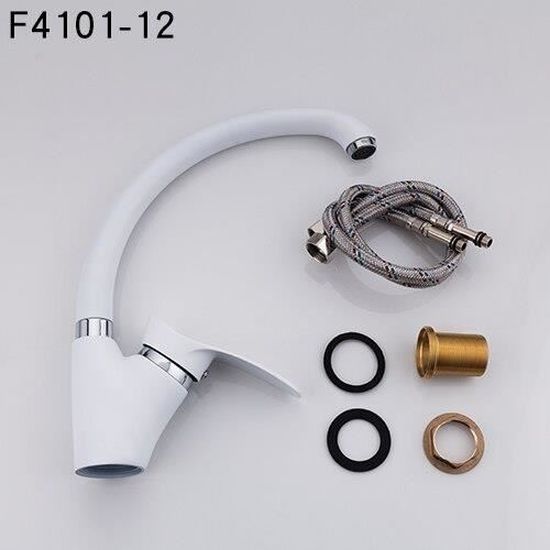 Robinets de cuisine,FRAP mélangeur de cuisine solide froid et chaud robinet de cuisine flexible ...
