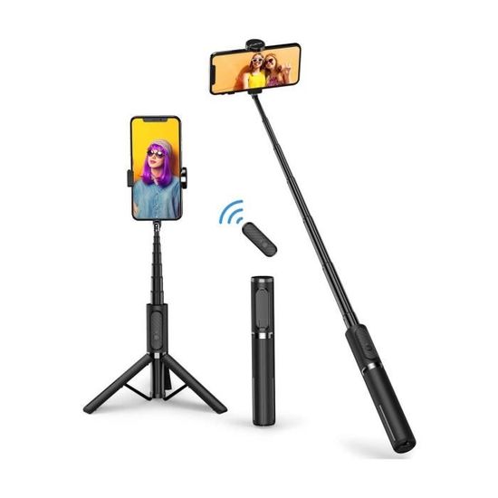 Trépied perche selfie - ATUMTEK - ATSS002 - Télécommande Bluetooth - Couleur Blanc - Poids max ...