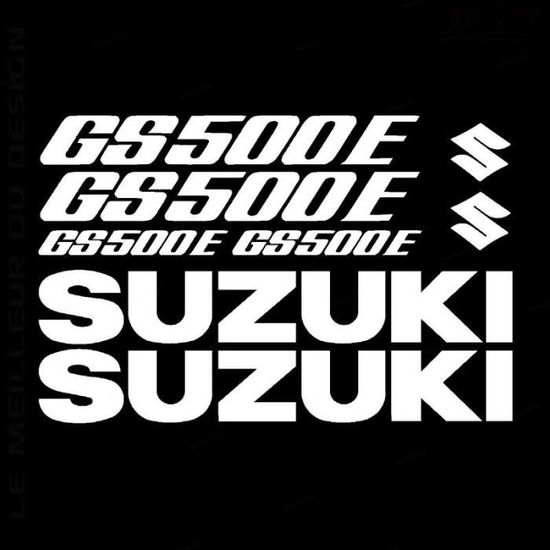 8 sticker GS500E – BLANC – sticker SUZUKI GS 500 E GSE - SUZ445 ...